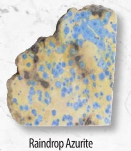 Polished Raindrop Azurite Slab | Fossils for Sale